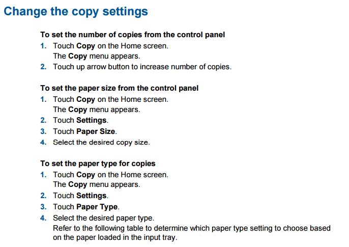 Paper mismatch message when copying direct - HP Support Community - 6080089